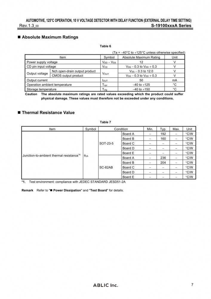 S-19100xxxA datasheet page 7