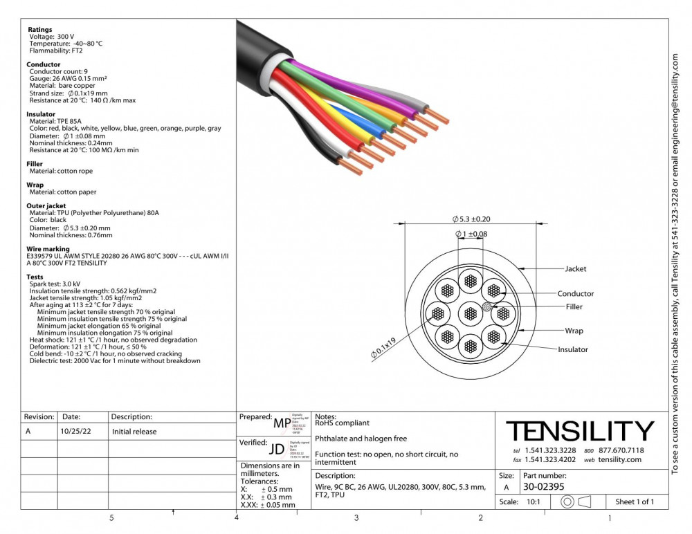 Tensility International 30-02395 product drawing