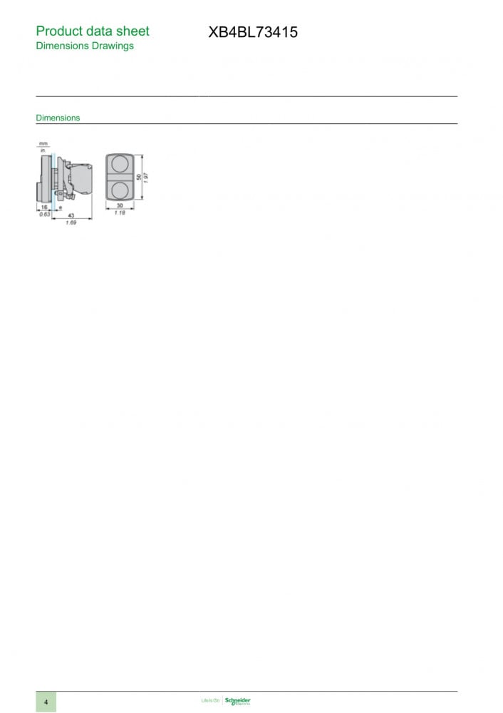XB4BL73415 technical document page 4