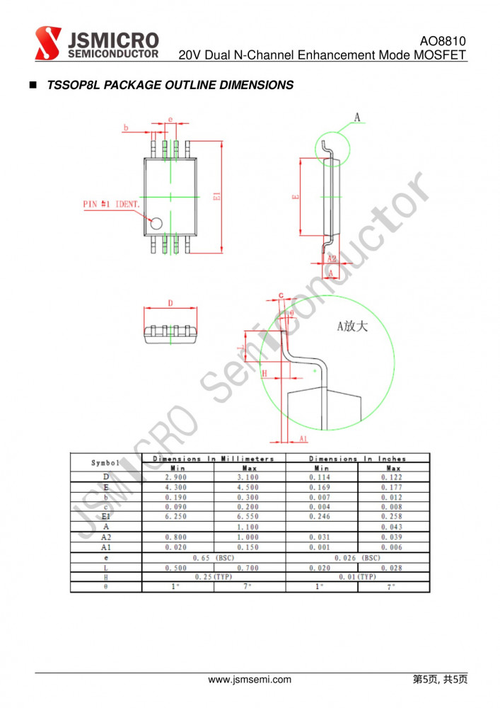 AO8810-JSM datasheet page 5