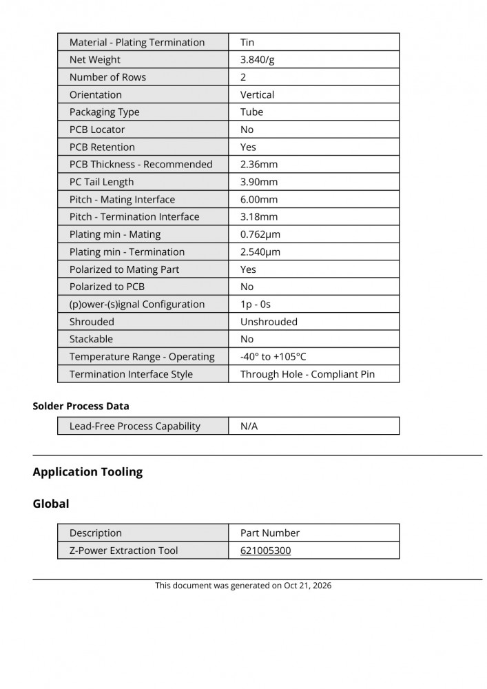 MOLEX 760010010 document page 3
