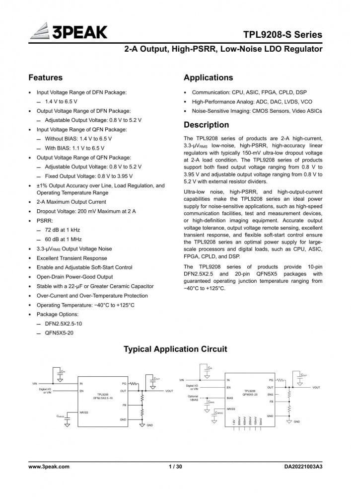 TPL9208 datasheet page 1