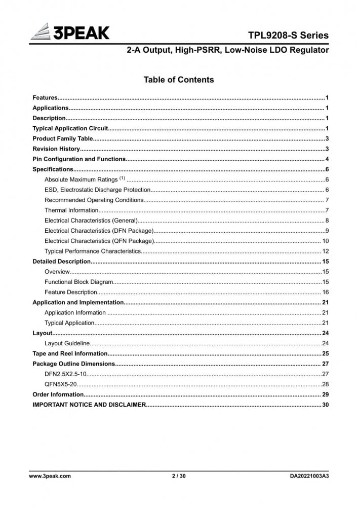 TPL9208 datasheet page 2