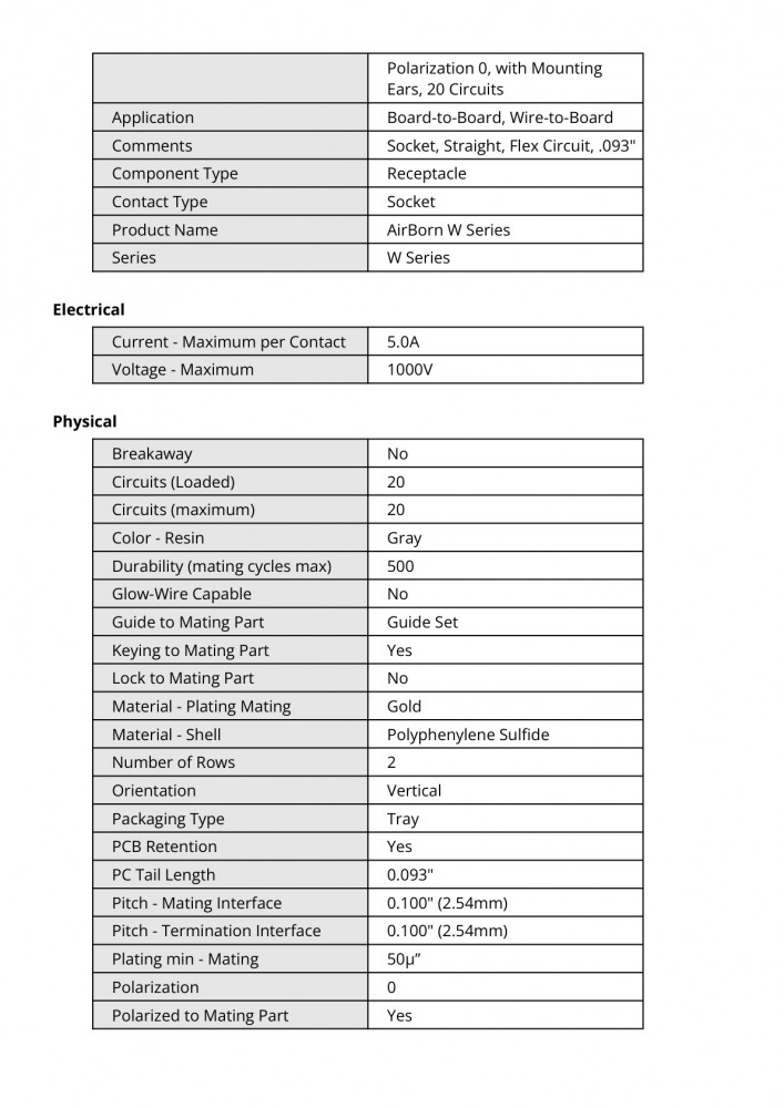 WTB20SAF6SY-0 technical document, page 2