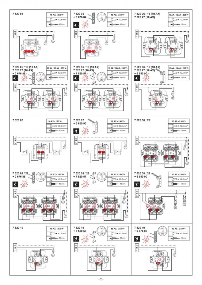 Legrand technical document, page 2
