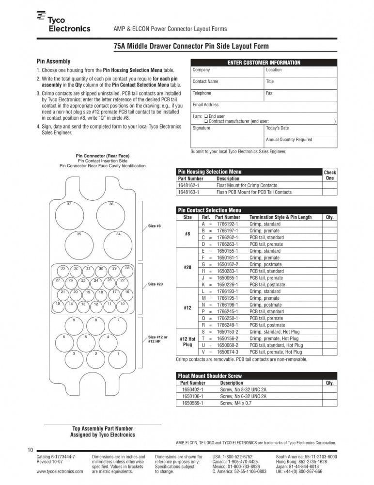 TE Connectivity connector catalog page 10