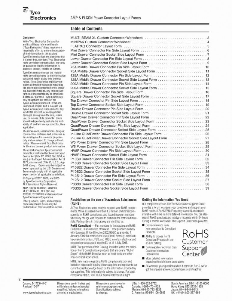TE Connectivity connector catalog page 2