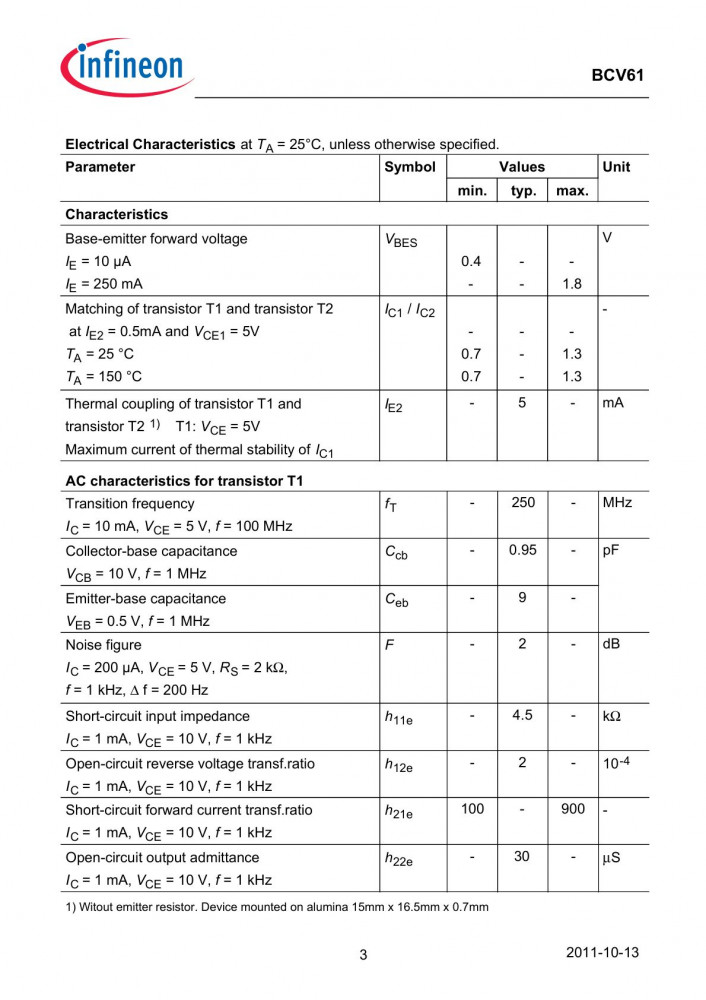 BCV 61B datasheet page 3