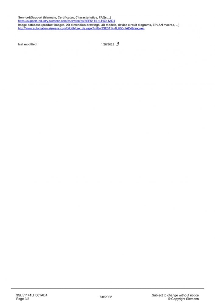 SIEMENS 3SE5114-1LH50-1AD4 datasheet page 3