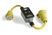 Super-Safeway GFCI Multiple Outlet Box with Ground Continuity Monitor, Open Neutral Relay, (2) NEMA 5-20 Duplex with Flip Lids, 7.62m (25.0') Cord Length, 12/3 SOOW Cord, NEMA 5-20 Plug