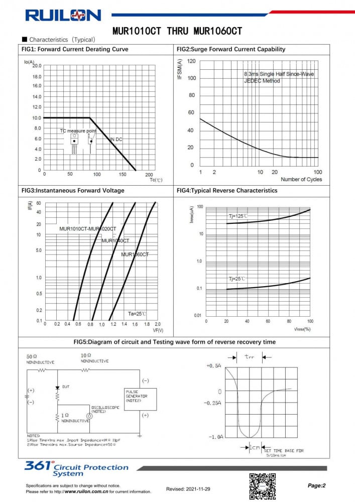 MUR1040CT datasheet page 2