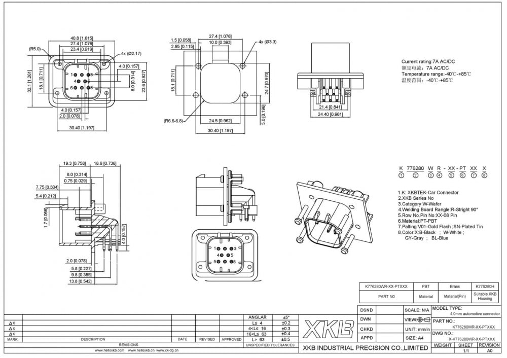 K776280WR technical drawing page 1