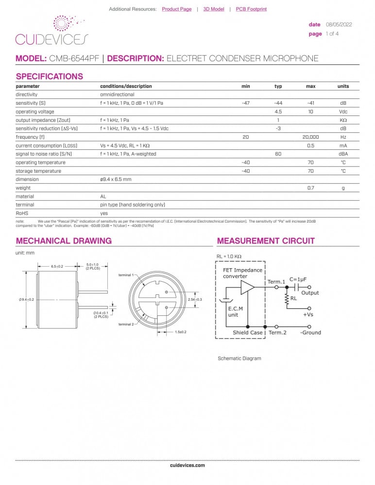 CMB-6544PF datasheet page 1