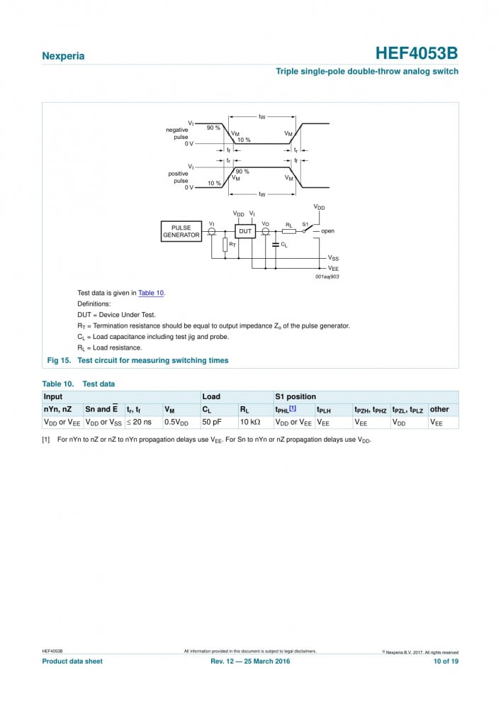 HEF4053B datasheet page 10