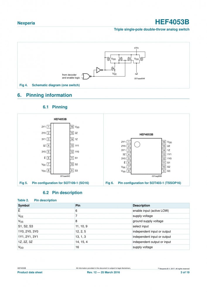HEF4053B datasheet page 3