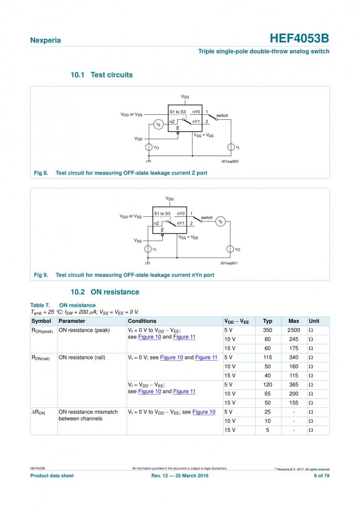 HEF4053B datasheet page 6