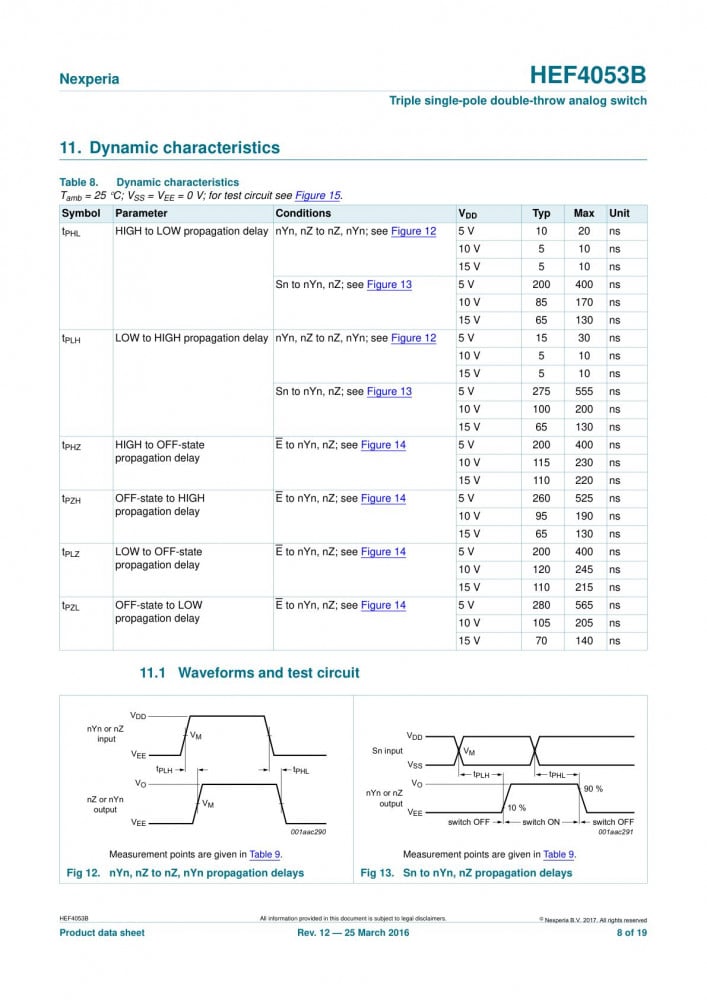 HEF4053B datasheet page 8
