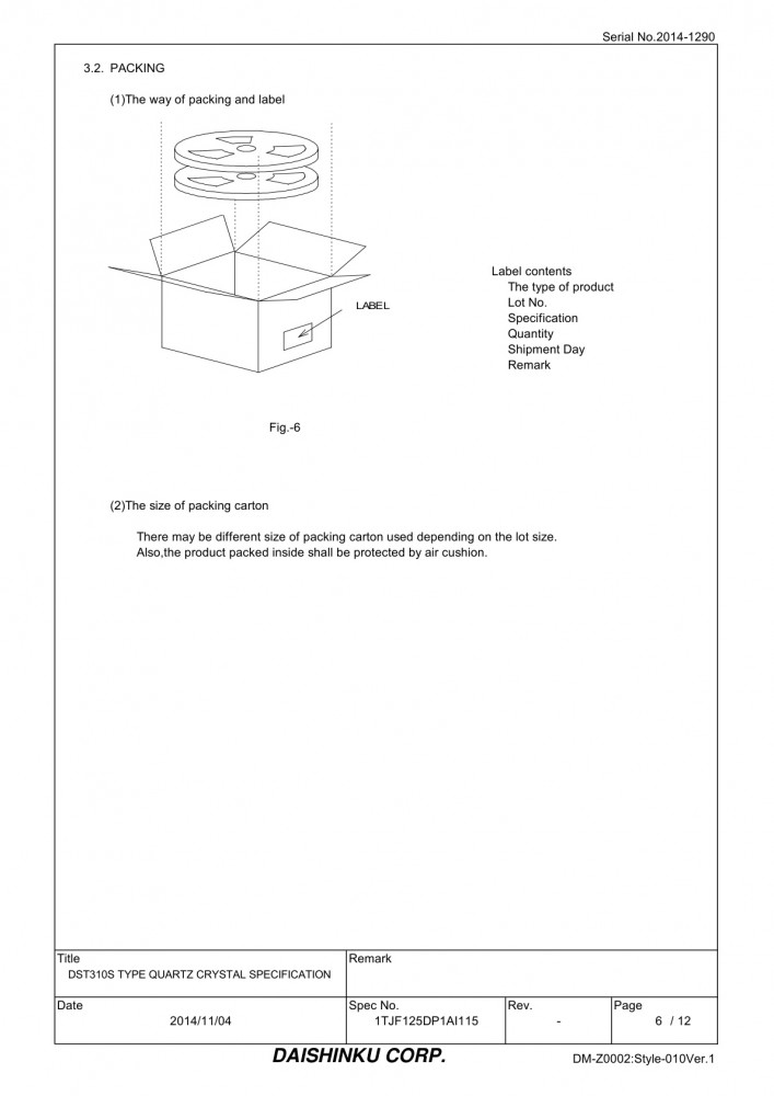 DST310S specification page 7