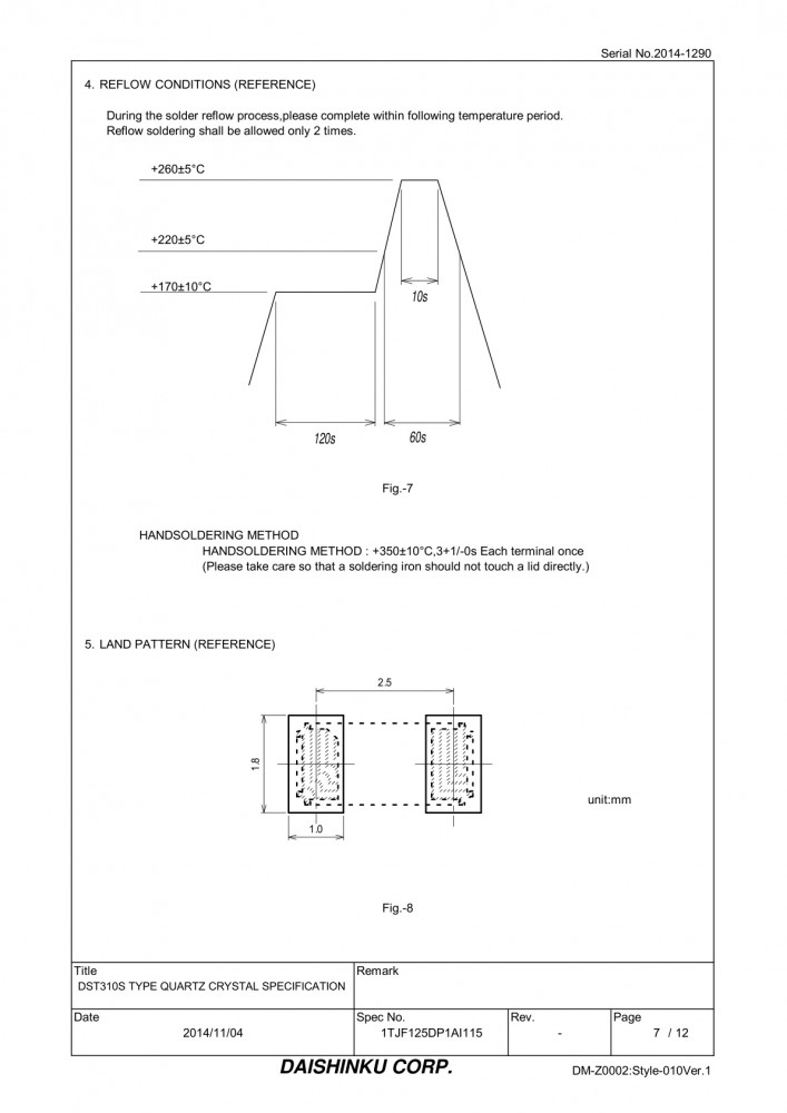DST310S specification page 8