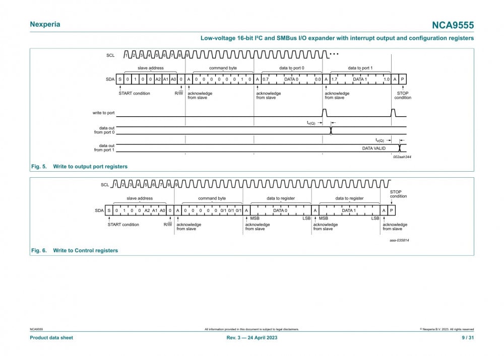 NCA9555 datasheet page 9