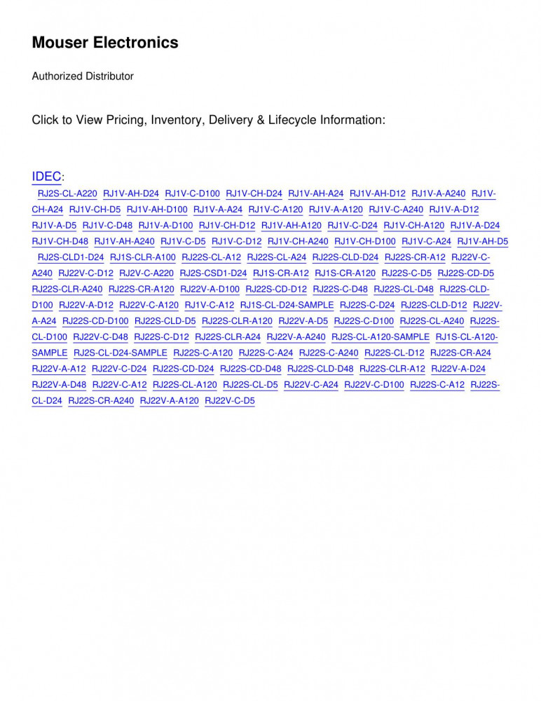 IDEC RJ Series relay documentation page 5