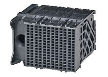 Impact 100 Ohm 5 Pair Right-Angle Orthogonal Daughtercard, Unguided, 10 Columns, 150 Circuits, Plated Through Hole Dimension 0.46mm, Lead-Free