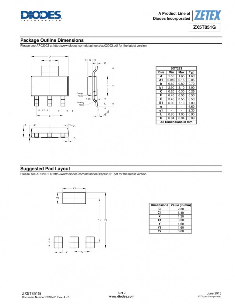 ZX5T851GTA datasheet page 6