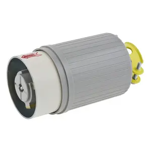 Locking Devices, Hubbellock, Mobile X-Ray, Male Plug, 50A 250V, 2-Pole 3-Wire Grounding, Non NEMA, ScrewTerminal, Gray for sale