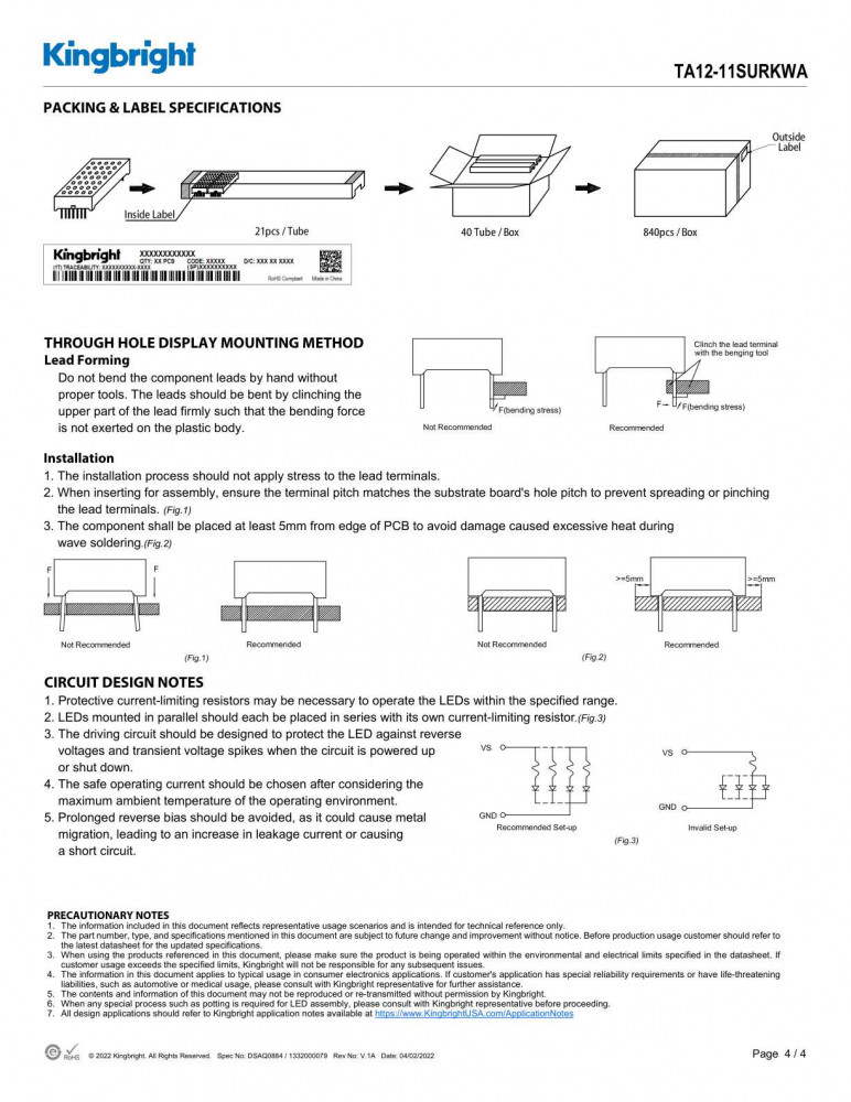 TA12-11SURKWA datasheet page 4