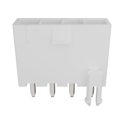 Mini-Fit Jr. Vertical Header, 4.20mm Pitch, Dual Row, 4 Circuits, with Snap-in Plastic Peg PCB Lock, PA Polyamide Nylon 6/6 94V-2, Matte Tin, Natural for sale
