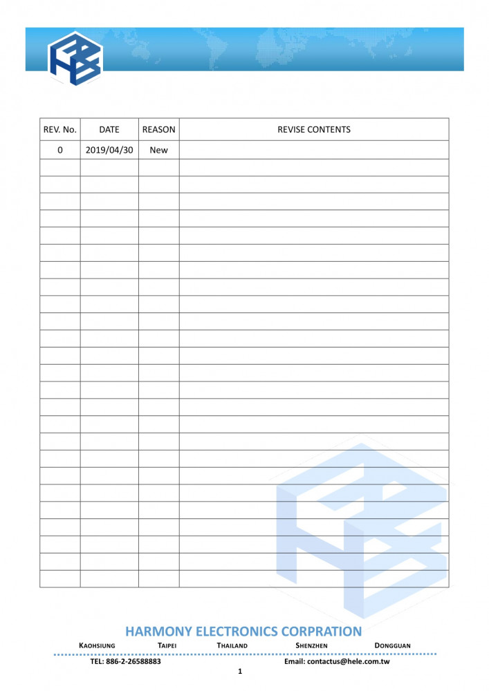 HELE X2C016000B81H-HPU datasheet page 2