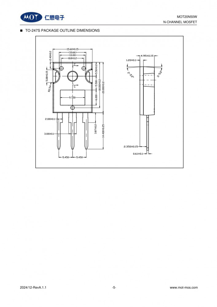 MOT20N50W datasheet page 5