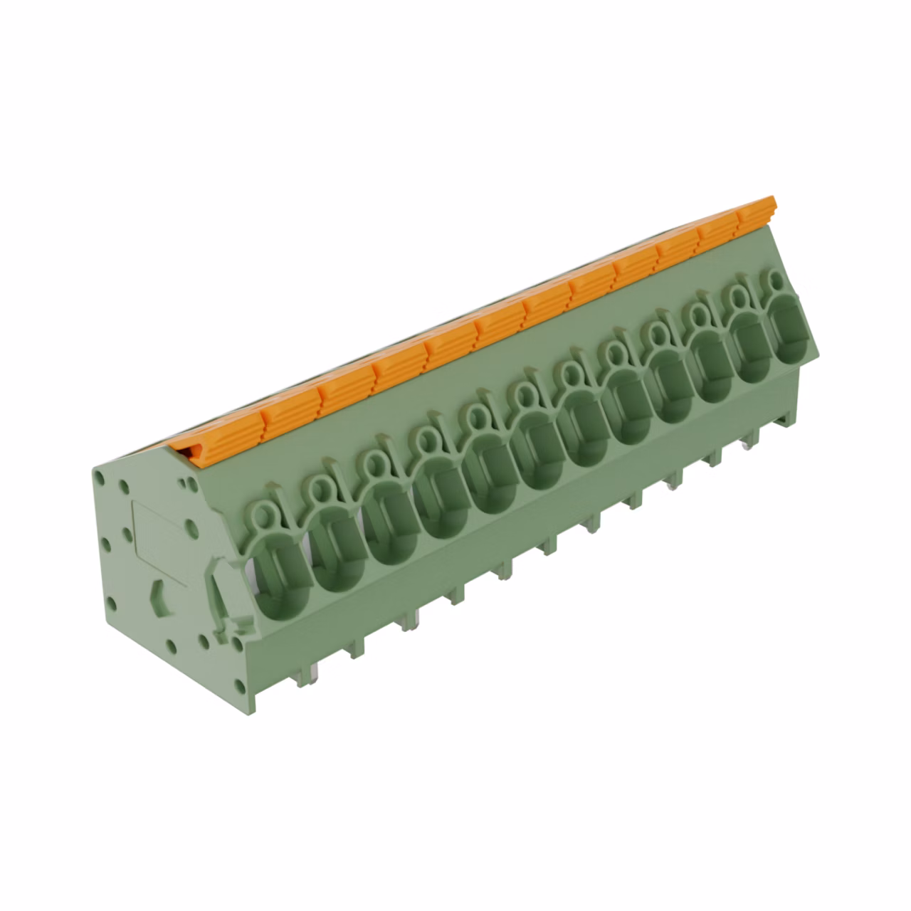 7.50mm Pitch Lever Activated Fixed Mount PCB Terminal Block, 35° Wire Entry, Left Rear Terminal, 12 Circuits for sale