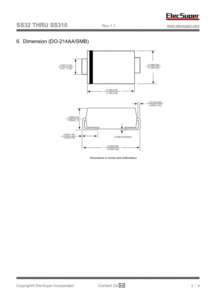 ElecSuper SS310 datasheet page 3