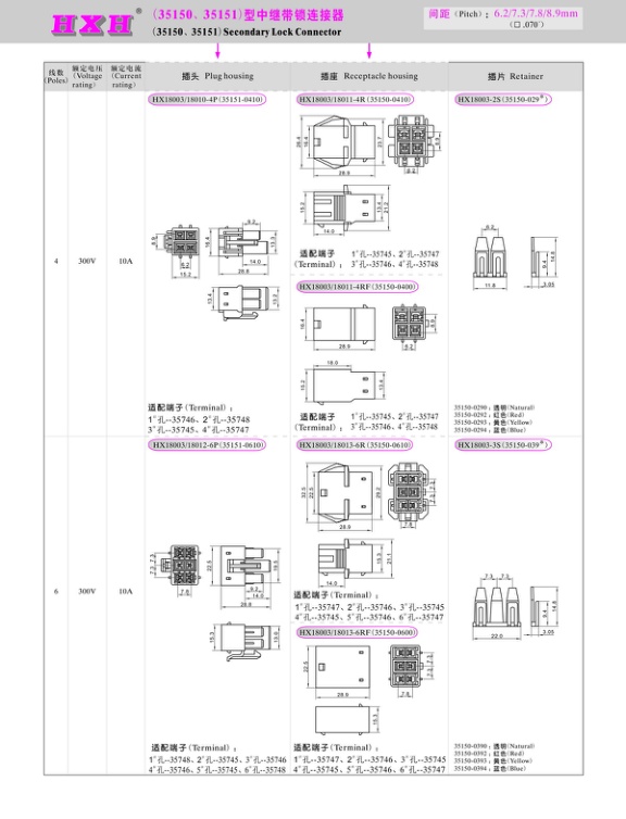 Hongxing HX18003 series assembly page