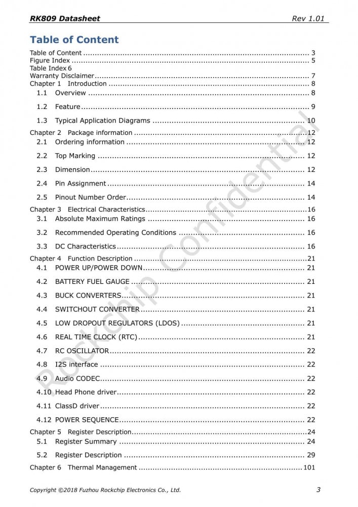 RK809 datasheet page 3