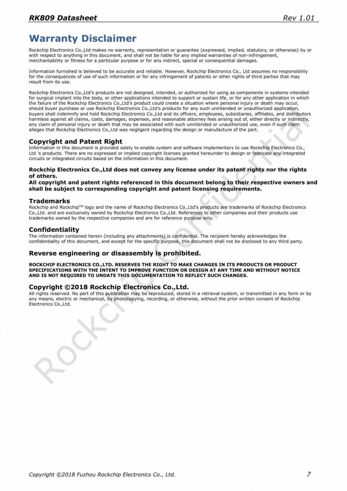 RK809 datasheet page 7