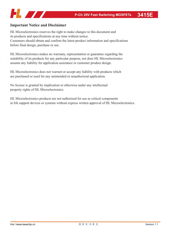 HL 3415E datasheet page 6