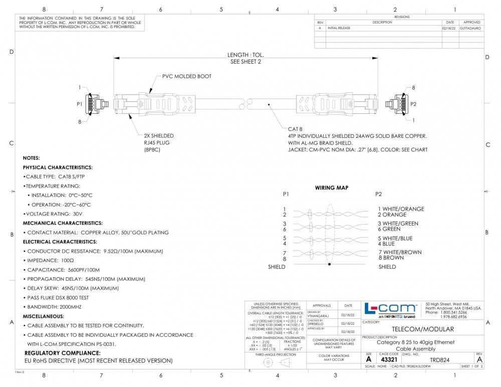 TRD824 series technical document page 1