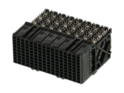 Impact 100 Ohm 3 Pair Right-Angle Daughtercard Receptacle, Unguided, 6 Columns, 54 Circuits, Plated Through Hole Dimension 0.39mm, Lead-Free
