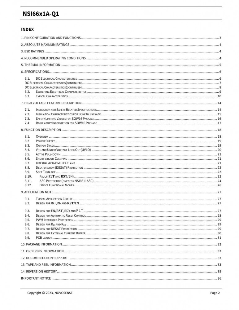 Datasheet page 2