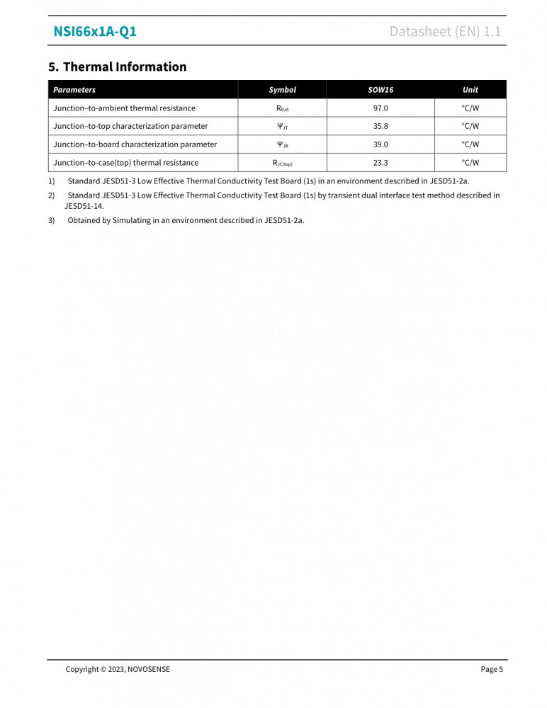 Datasheet page 5