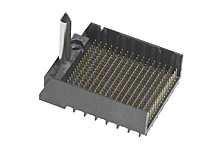 Impact 100 Ohm 6 Pair Vertical Backplane Header, Left Guided, Open Endwall, 16 Columns, 288 Circuits, Pin Length 4.50mm, Plated Through Hole Dimension 0.46mm, Lead-Free