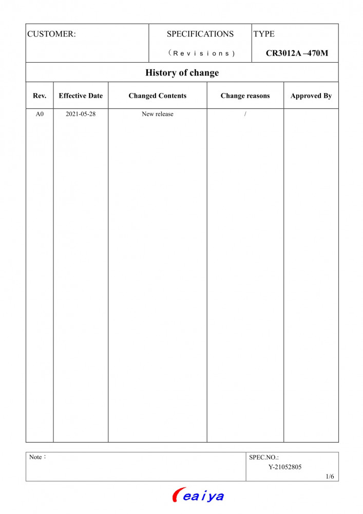 CR3012A-470M specification page 2