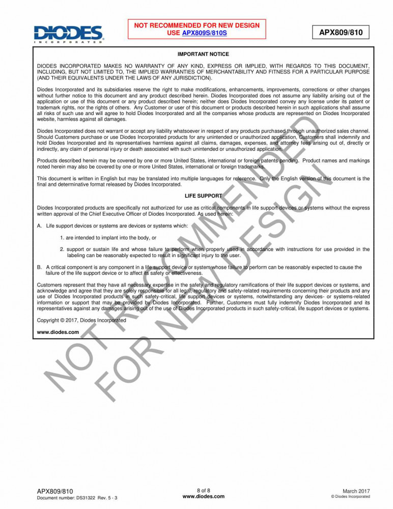 APX809-40SAG-7 datasheet page 8
