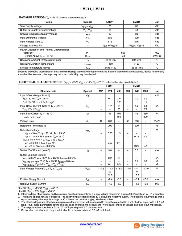 LM311 datasheet page 2