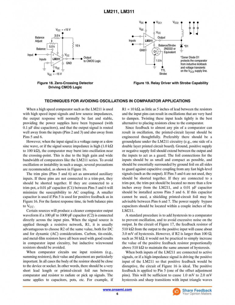 LM311 datasheet page 6