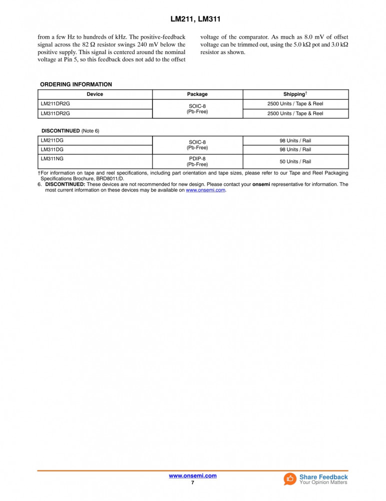 LM311 datasheet page 7