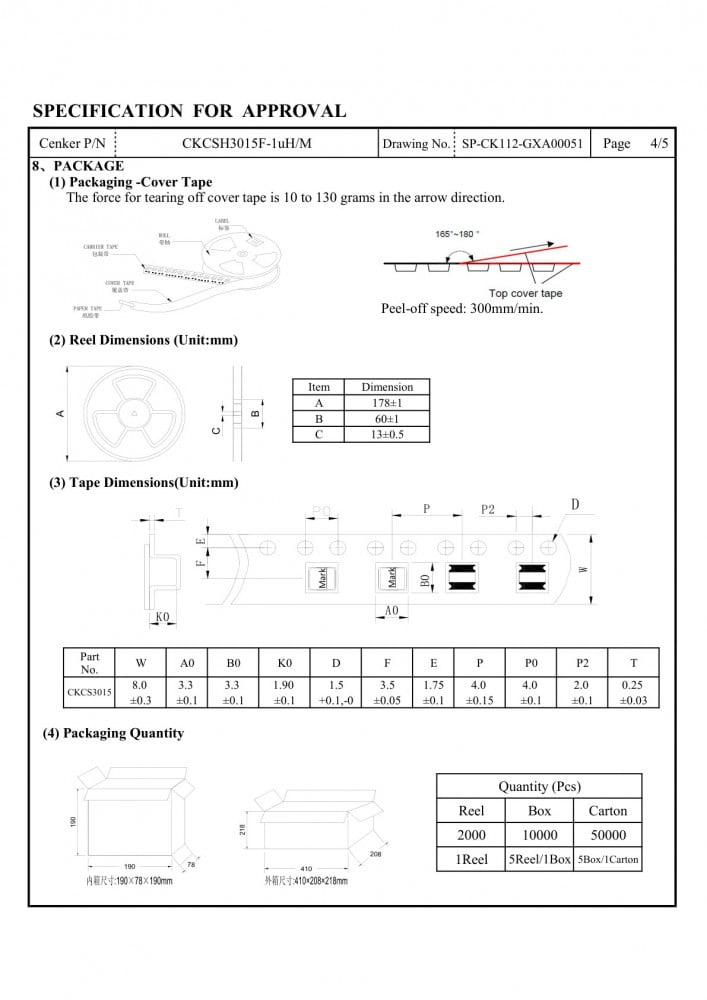 CKCSH3015F-1uH/M specification page 6
