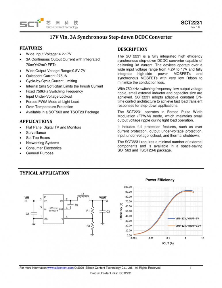 SCT2231TVBR datasheet page 1
